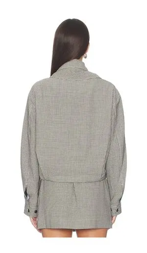 Rag & Bone Krista Wool Jacket In Black & White