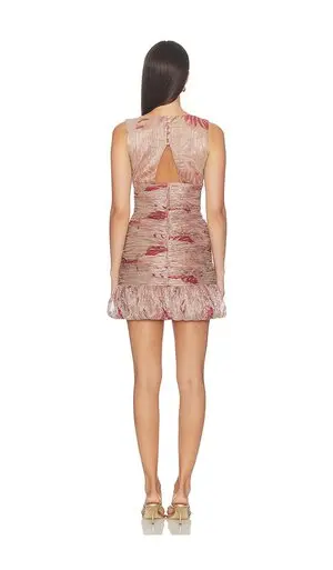 PatBO Feathers Mini Dress In Pink