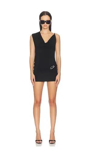 HAELO Asymmetrical Cowl Neck Mini Dress