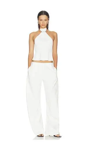 HAELO Pleated Halter Top