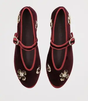 FLABELUS Velvet Mae Pierre Mary Jane Flats