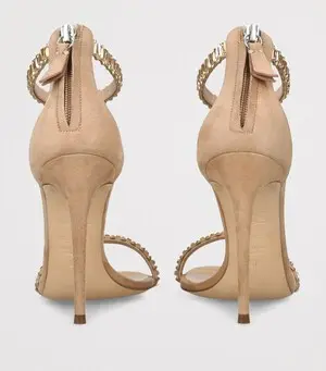 Casadei Suede Embellished Stiletto Sandals