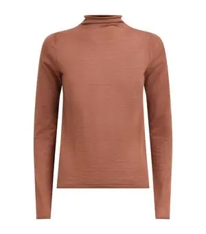 Colombo Cashmere High-neck Sweater - Orange