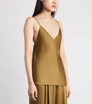 BLAZÉ MILANO Satin V-neck Manipur Top
