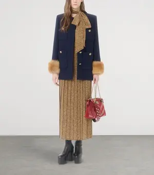 Valentino Garavani Silk Pleated Maxi Skirt