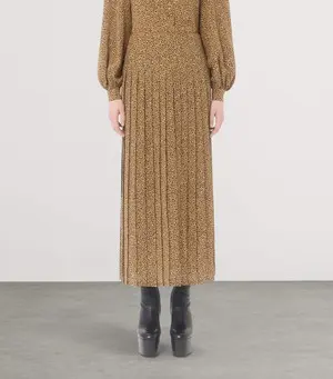 Valentino Garavani Silk Pleated Maxi Skirt