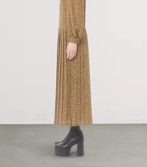Valentino Garavani Silk Pleated Maxi Skirt