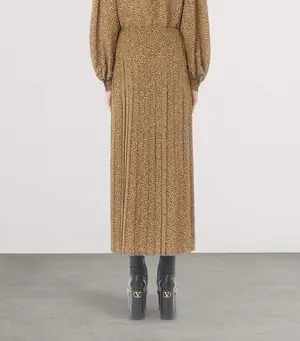 Valentino Garavani Silk Pleated Maxi Skirt