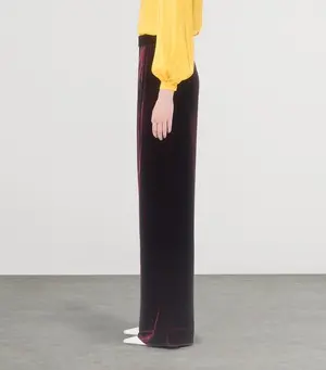 Valentino Garavani Velvet Wide-leg Trousers