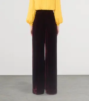 Valentino Garavani Velvet Wide-leg Trousers