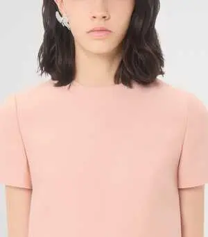 Valentino Garavani Wool-silk Lace Trim Mini Dress