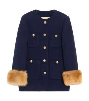 Valentino Garavani Virgin Wool Peacoat - Black