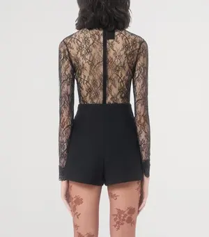 Valentino Garavani Lace High-neck Bodysuit