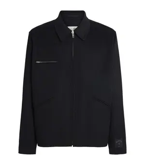 MAISON MARGIELA Wool Zip-up Jacket - Black