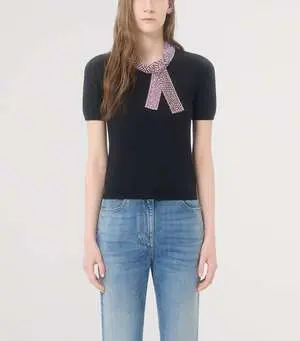 Valentino Garavani Virgin Wool Embellished High Neck Sweater - Black