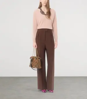 Valentino Garavani Cashmere Lace-trim Sweater