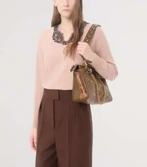 Valentino Garavani Cashmere Lace-trim Sweater