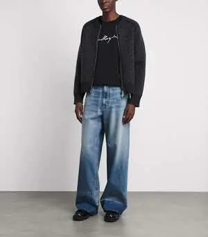 MAISON MARGIELA Paneled Wide-leg Jeans