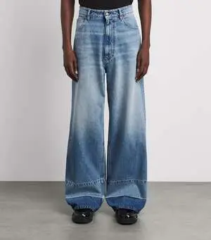 MAISON MARGIELA Paneled Wide-leg Jeans