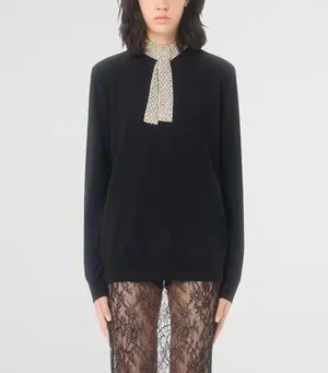 Valentino Garavani Virgin Wool Embellished High Neck Sweater