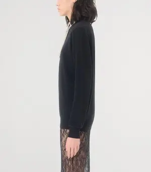 Valentino Garavani Virgin Wool Embellished High Neck Sweater