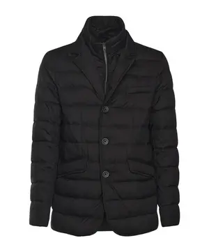 Herno Layered-effect Quilted Down Jacket - Black