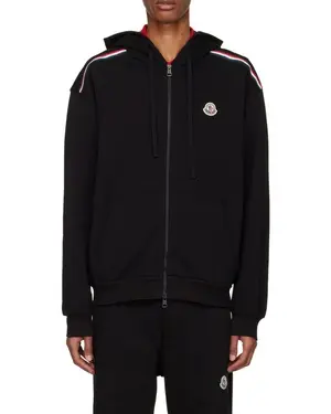 Moncler Tricolour Accent Zip-up Hoodie