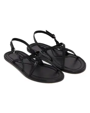 THE ROW Round-toe Flat Sandals