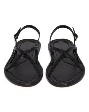 THE ROW Round-toe Flat Sandals