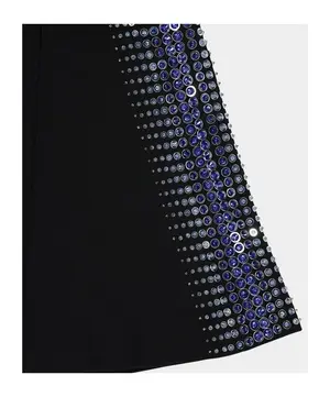 Casablanca Embellished Sleeveless High Neck Mini Dress