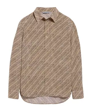 Balenciaga Monogram Shirt - Beige/black