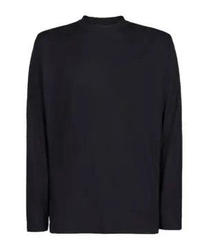 Sease Wool Long Sleeve T-shirt - Midnight Blue