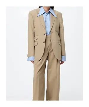 AMI Paris Lapel Long-sleeved Suit Jacket