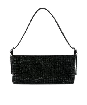 Benedetta Bruzziches Rhinestone Decorative Shoulder Bag - Black