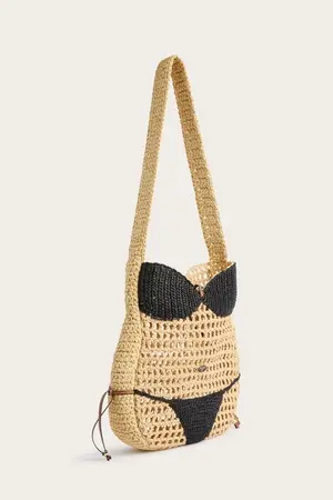 Emilio Pucci Open Weave Bikini Motif Tote Bag