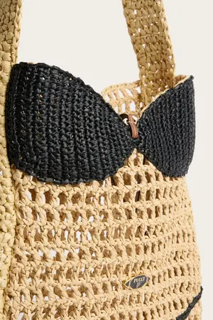 Emilio Pucci Open Weave Bikini Motif Tote Bag