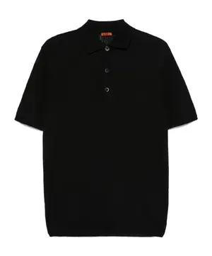 Barena Venezia Marco Alafin Knitted Polo Shirt - Black