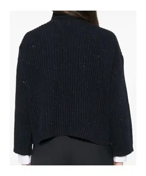 Brunello Cucinelli Ribbed Sequin-embellished Knit