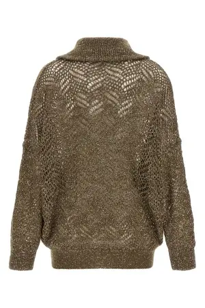 Brunello Cucinelli Dazzling Abstract Leaf' Cardigan