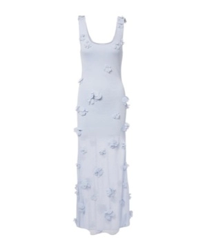 Simkhai Floral Appliqué Gown - Blue