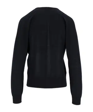 FORTE_FORTE Sheer V-neck Knitted Sweater