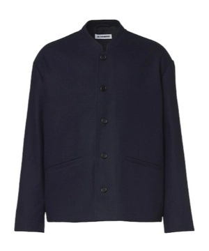 JIL SANDER Button-front Long-sleeve Jacket - Blue