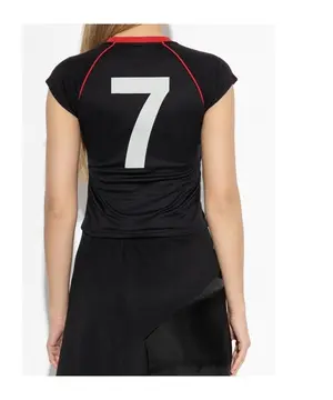 Vetements Letter Print V-neck Top
