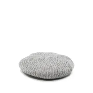 Miu Miu Logo-embroidered Ribbed-knit Beret