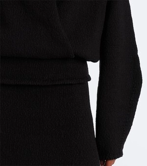 AYA MUSE Kena Wrap Cotton Top - Black