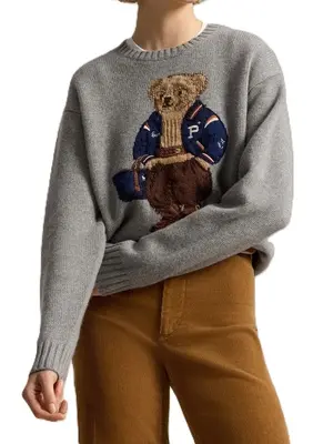 Polo Ralph Lauren Bear Motif Crew Neck Jumper