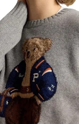 Polo Ralph Lauren Bear Motif Crew Neck Jumper