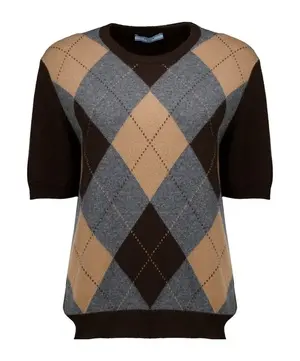 Prada Argyle-knit Sweater - Moroardesia
