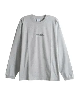 Vetements Slogan-print Long-sleeve T-shirt - Grey