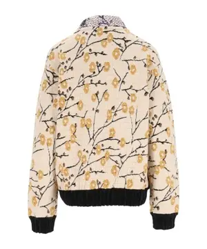 FORTE_FORTE Cherry Blossom Jacquard Bomber Jacket